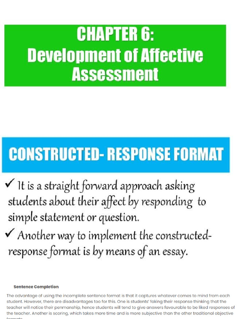 Affective Assessment | PDF