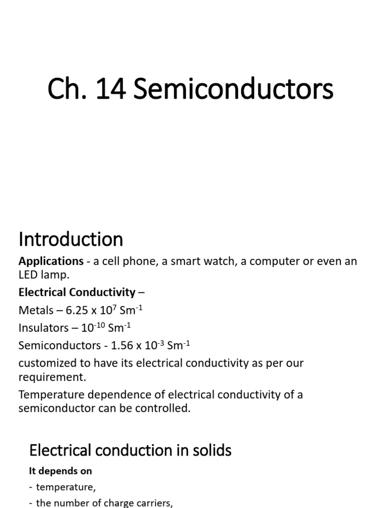 STD 11th Ch. 14 Semiconductors | PDF | Semiconductors | Doping (Semiconductor)