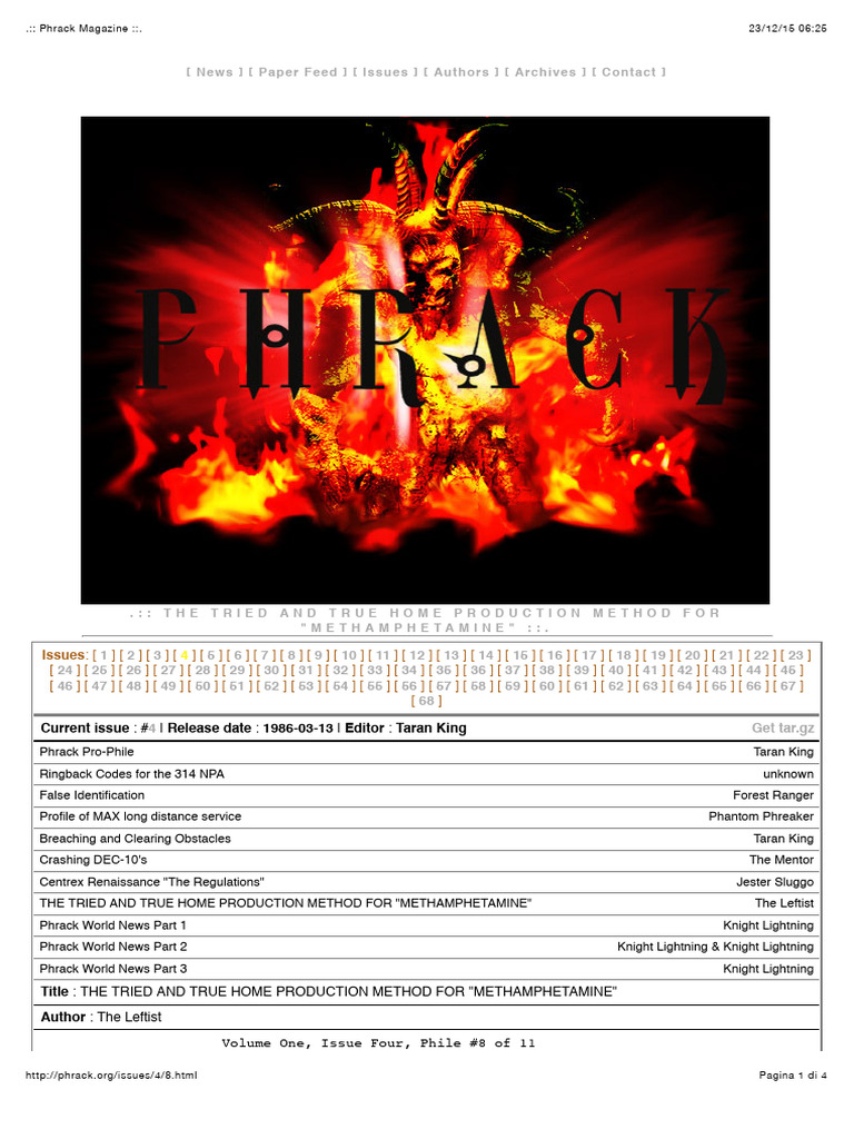 Phrack Magazine | PDF | Chemical Substances