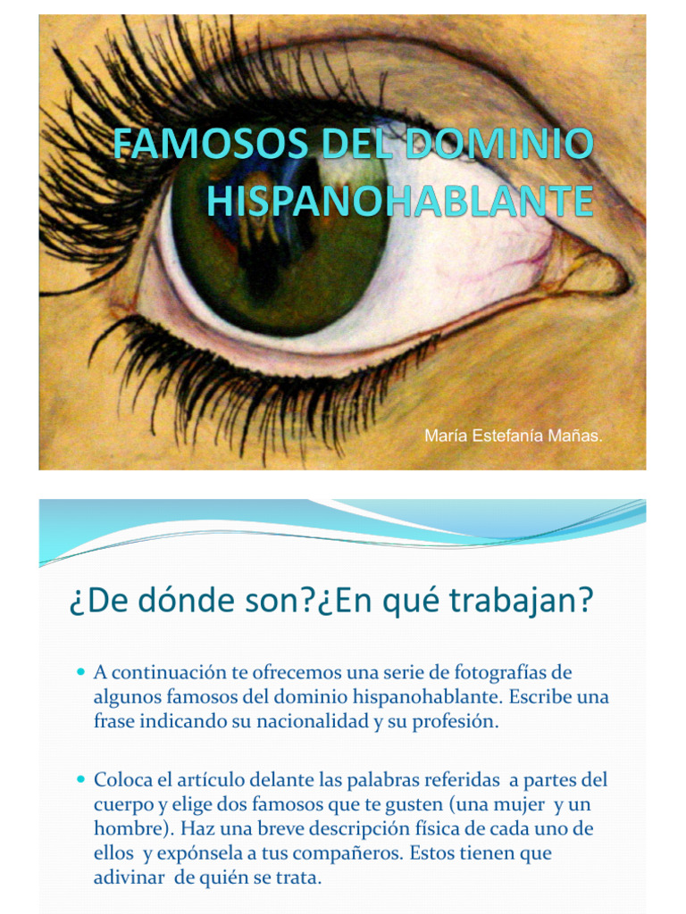 Famosos Del Dominio Hispanohablante A1-A2 | PDF