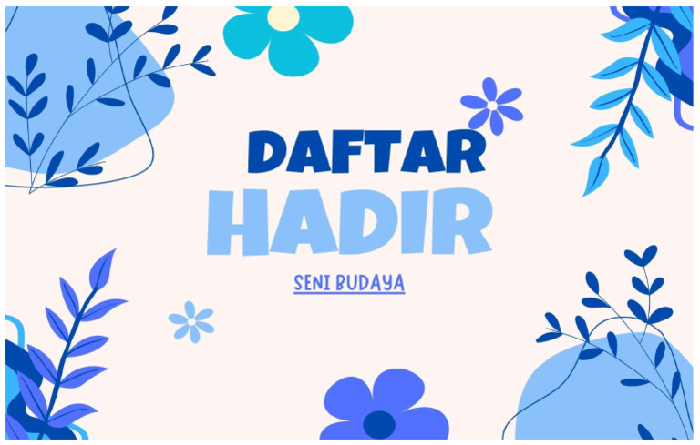 Cover Daftar Hadir | PDF