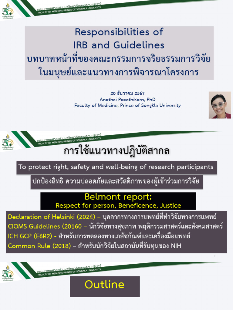 Roles and Responsibilities Irb 20 Dec 24 | PDF