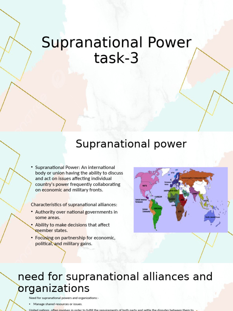 Supranational Power Task-3 | PDF | European Union | United Nations