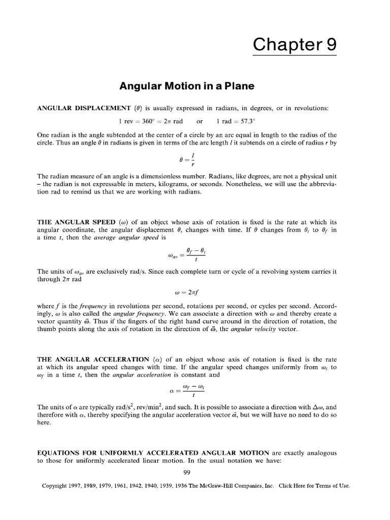 Angular Motion 1 | PDF
