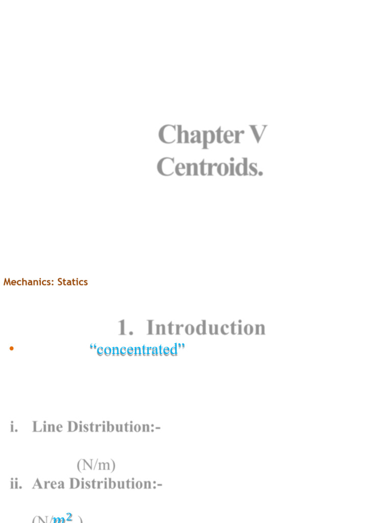 Chapter 6 - Centroid Short Notes | PDF | Center Of Mass | Force