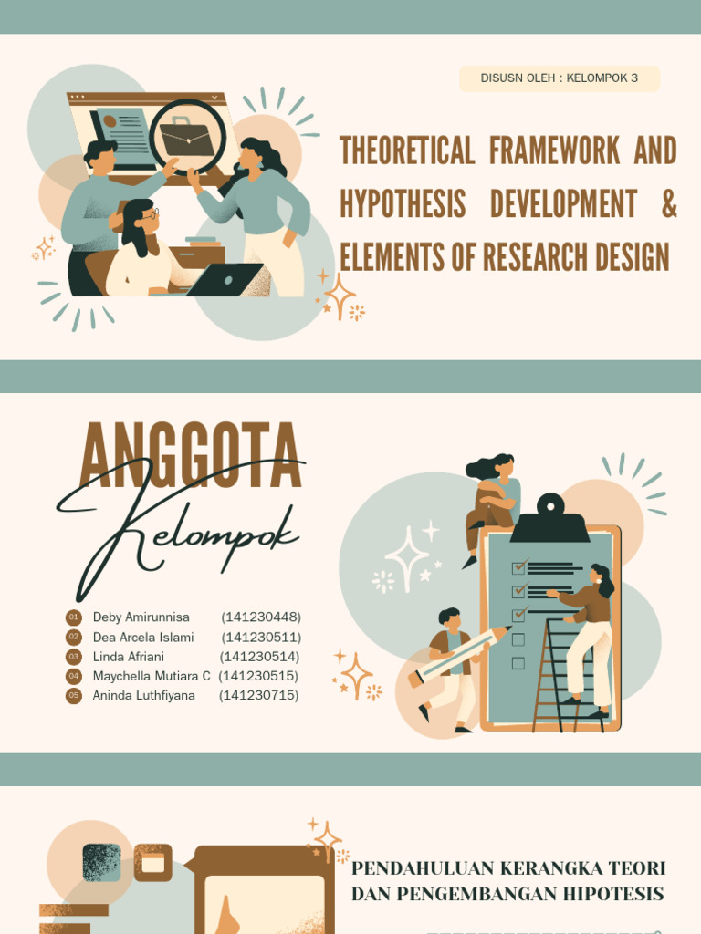 Theoretical Framework and Hypothesis Development & Elements of Research Design-Kelompok 3 | PDF
