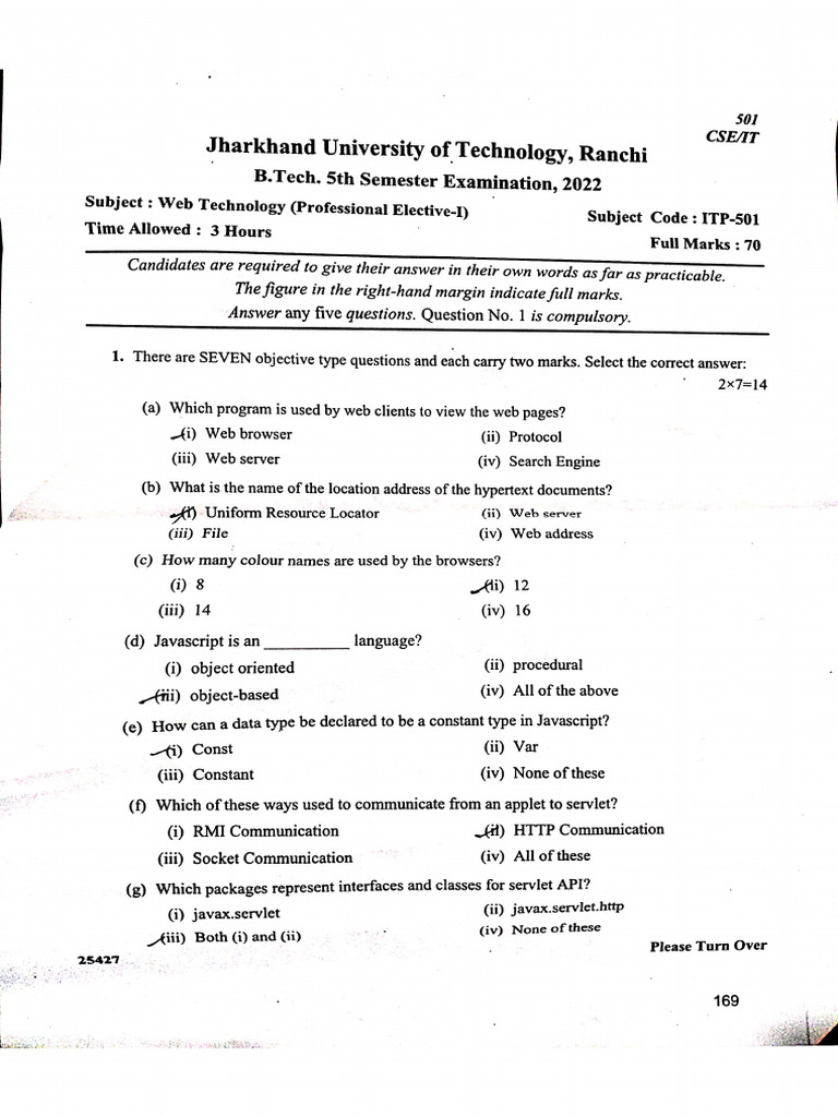 WT (2022) Pyq-1 | PDF