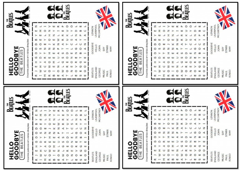 4ºs e 5ºs - Hello Goodbye | PDF