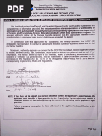 DOST-SEI Scholarship Declaration Form | PDF