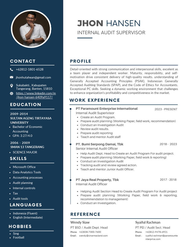 Jhon Hansen CV Resume Update 26 Feb | PDF | Audit | Business