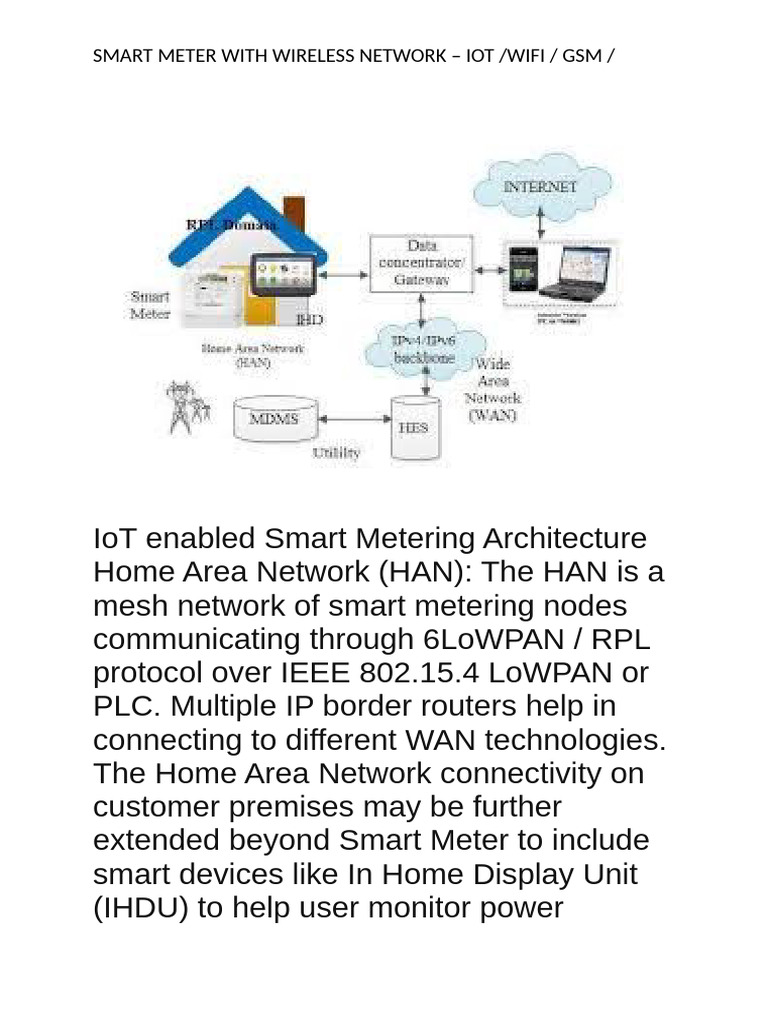 Smart Meter - Wireless -Iot -Wifi -Gsm Network | PDF | Computer Network ...