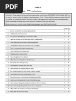 Msi BPD Borderline Personality Disorder Assessment Blank Form | PDF ...
