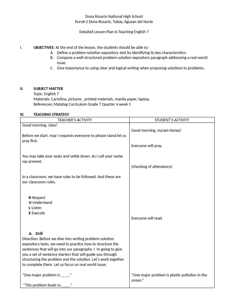 DELERIO grd7 Eng. 4quarter 1week | PDF | Essays