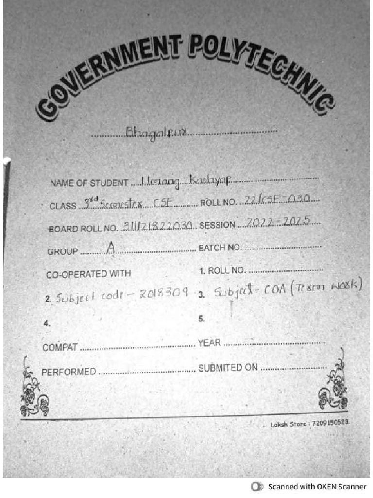 COA TERM WORK - Compressed | PDF