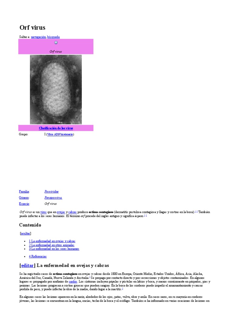 Orf Virus | PDF | Capridos | Microbiología