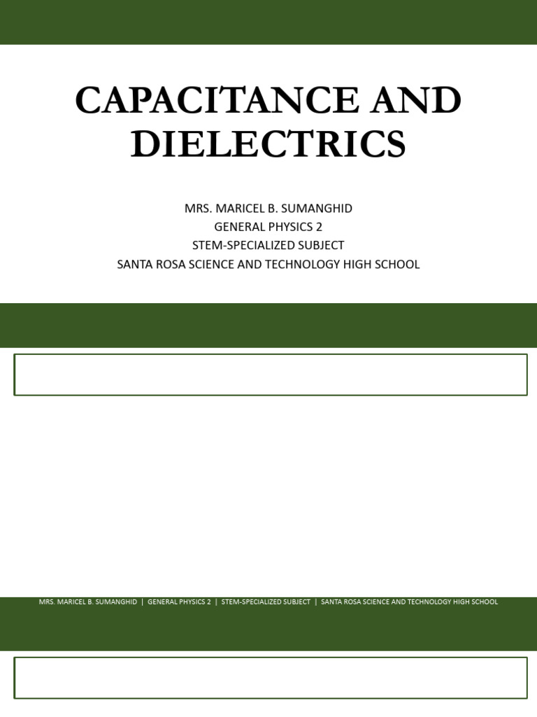 4.2 Capacitance and Dielectrics | PDF | Capacitance | Capacitor