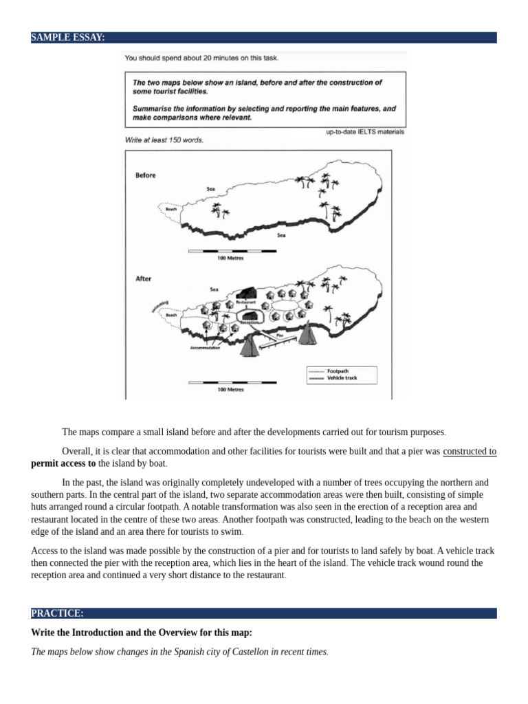Ielts Writing Task 1 - Map | PDF | Transport
