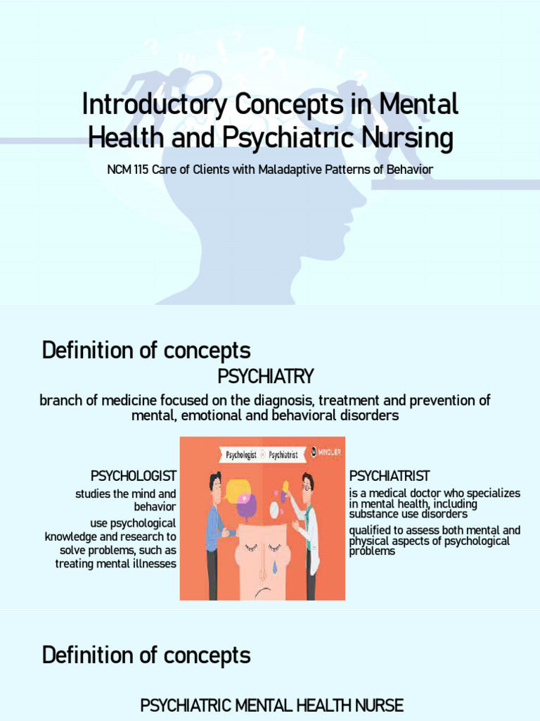 Intro To Mental Health and Psych Nursing | PDF | Mental Disorder ...