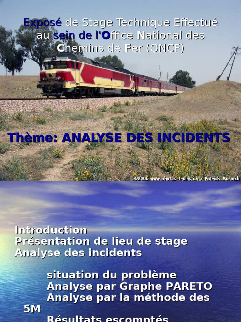 Analyse des Incidents au ONCF | PDF | Train | Locomotives