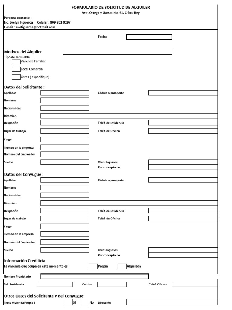 Solicitud Alquiler | PDF | Bancos | Bancario