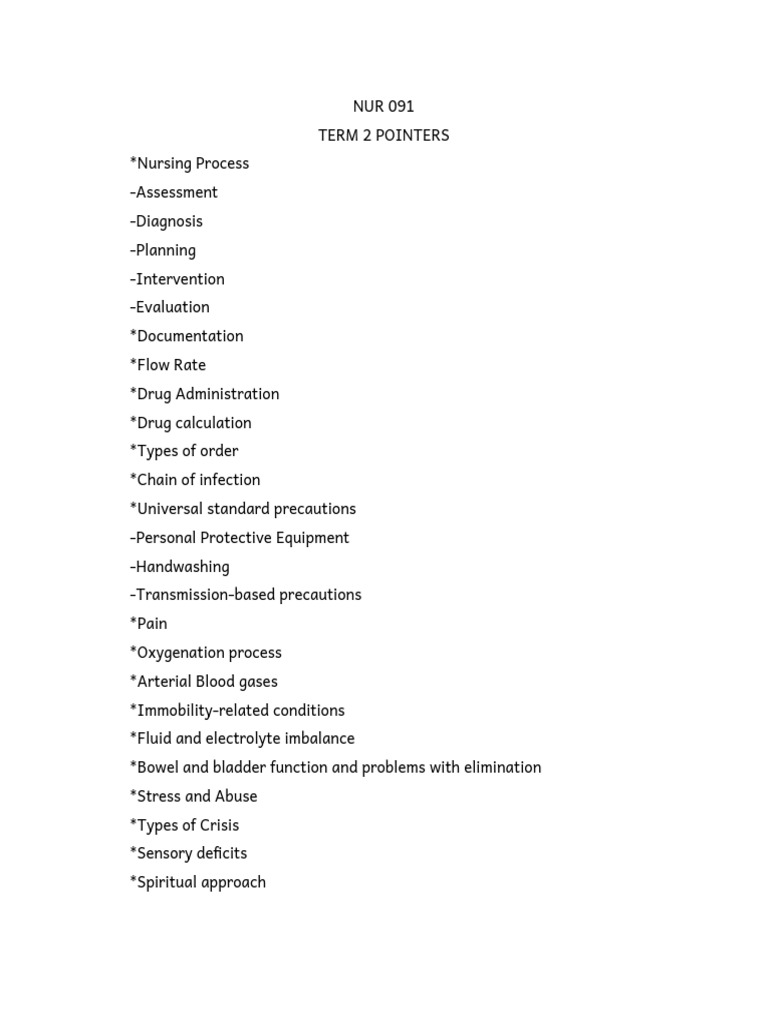 Nur 091 - Term 2 Pointers | PDF