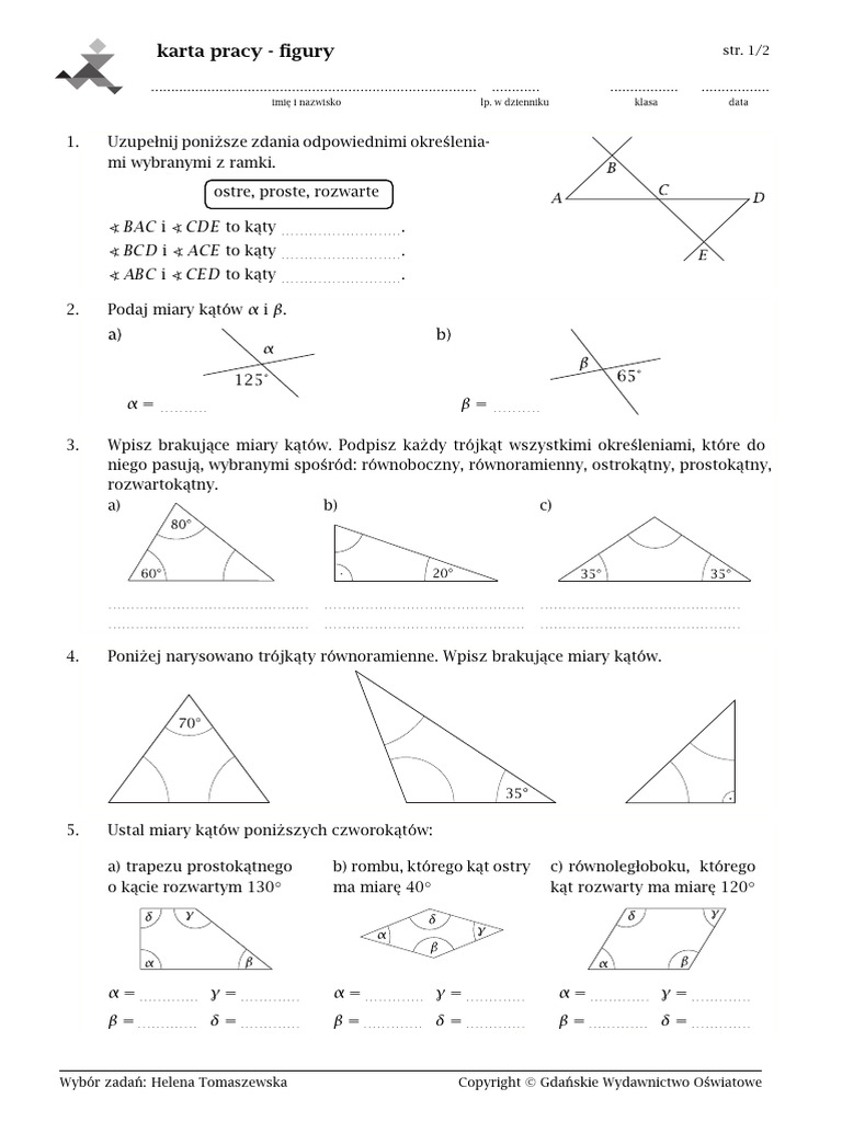 Karta Pracy - Figury | PDF