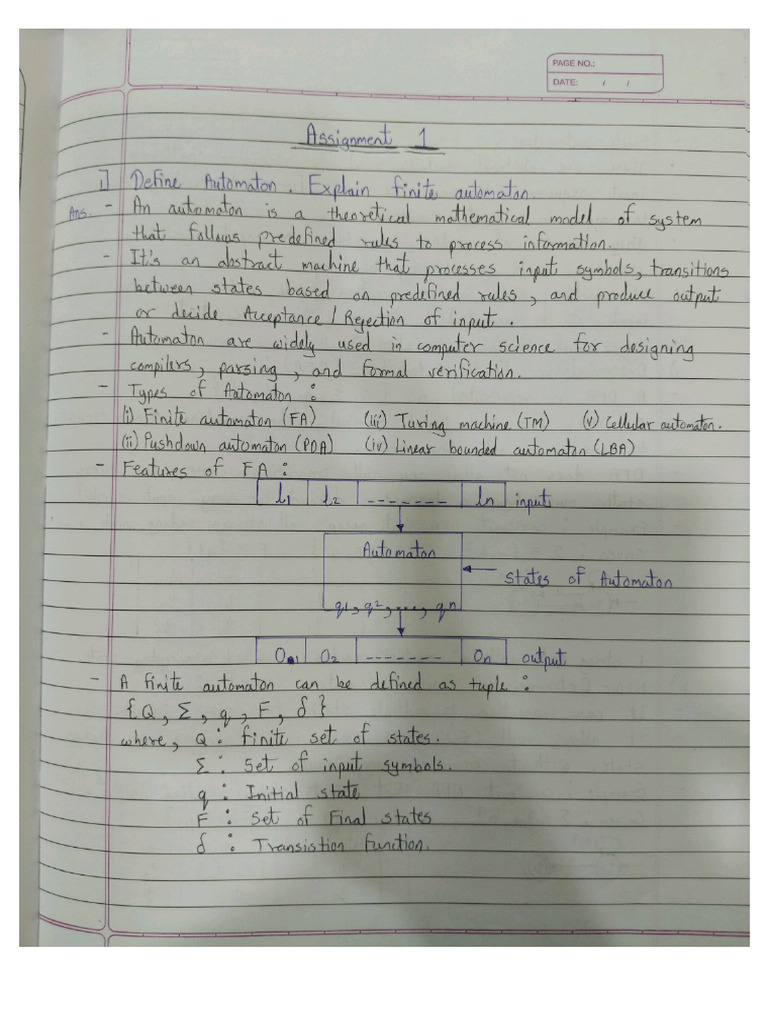 TOC (Unit-1) (Handwritten) | PDF