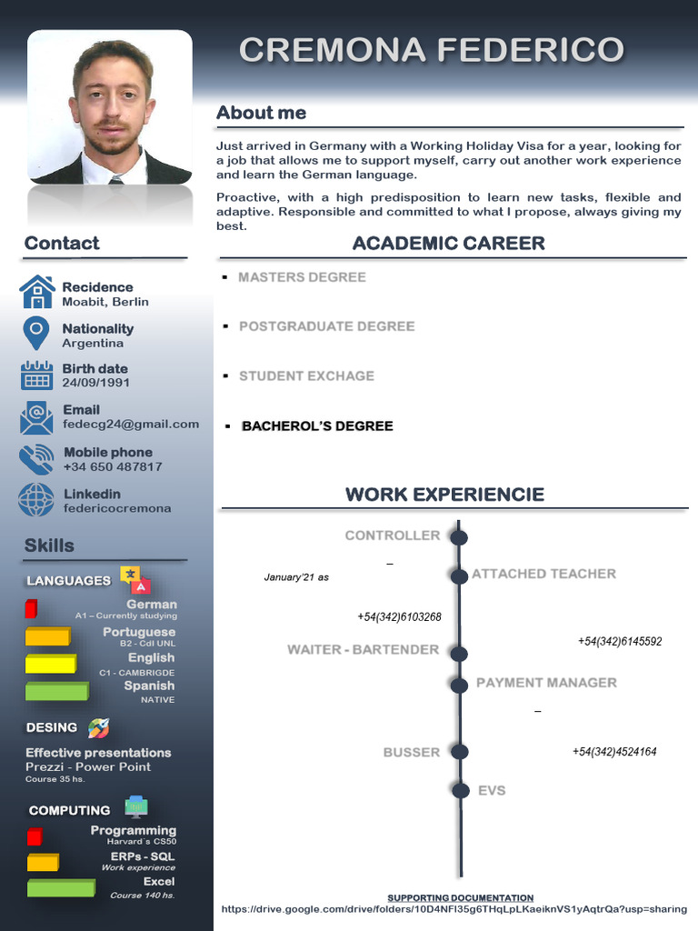 CV 202108 (English - German unskilled work) | PDF | Educational Stages ...