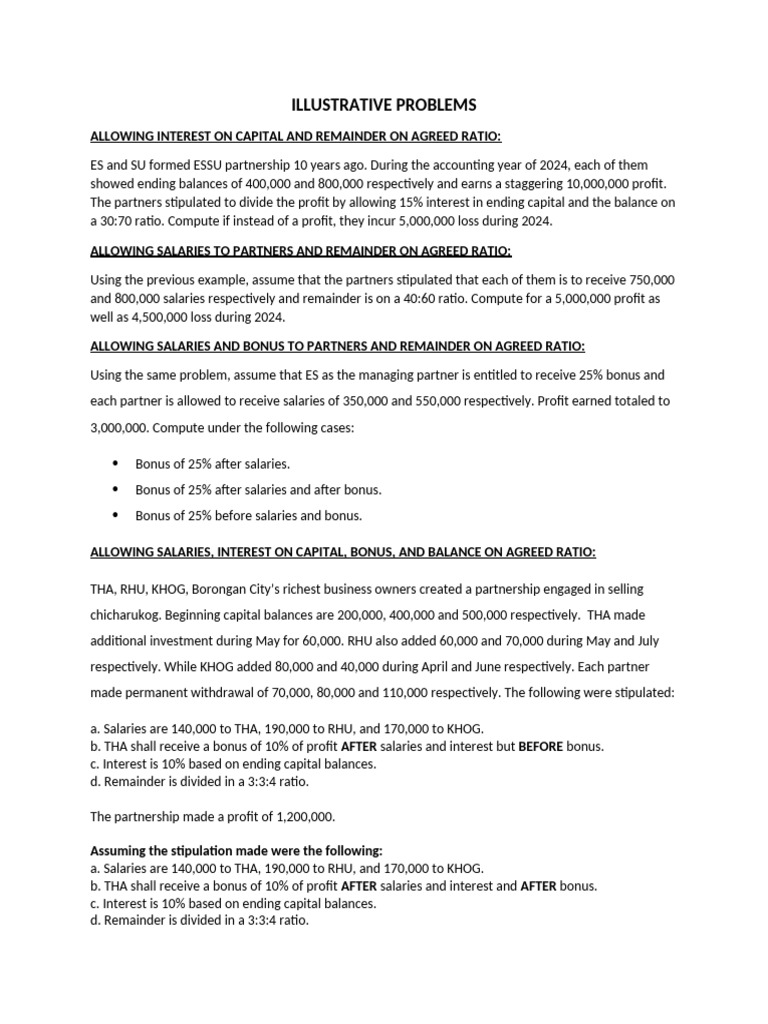 Illustrative Problems | PDF