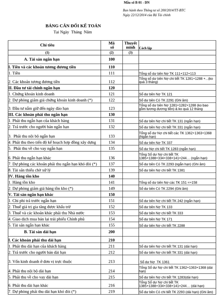 Mau Bctc Tt200.. | PDF