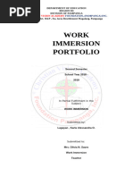 Grade 12 Work Immersion Portfolio | PDF