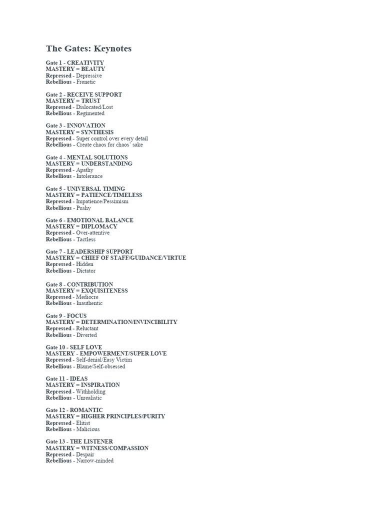The Gates - Keynotes (Félicie Aussi) | PDF | Virtue | Emotions