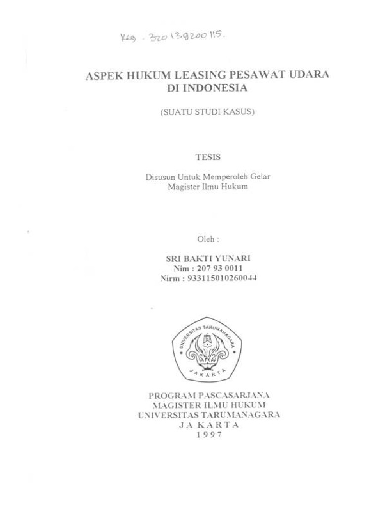 Sri Bakti Yunari - Tesis | PDF