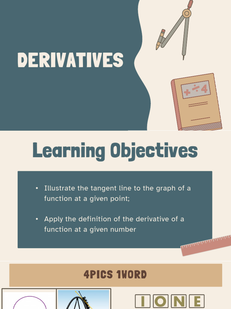 DERIVATIVES | PDF | Slope | Tangent