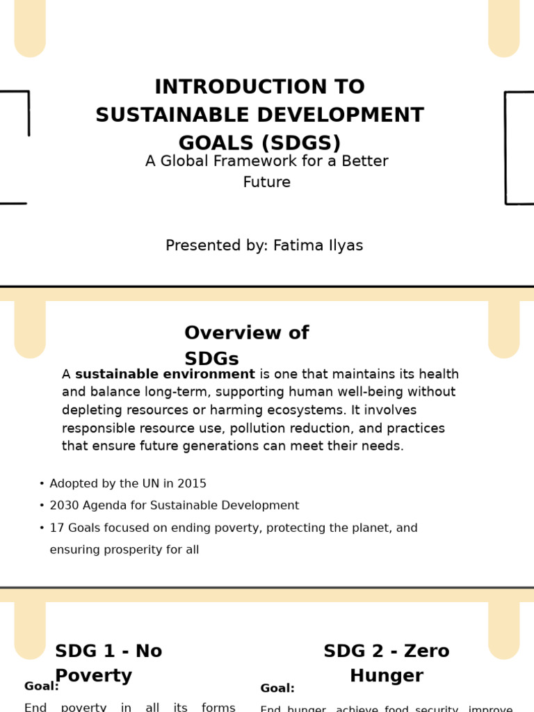 Introduction To Sustainable Development Goals (SDGS) | PDF ...
