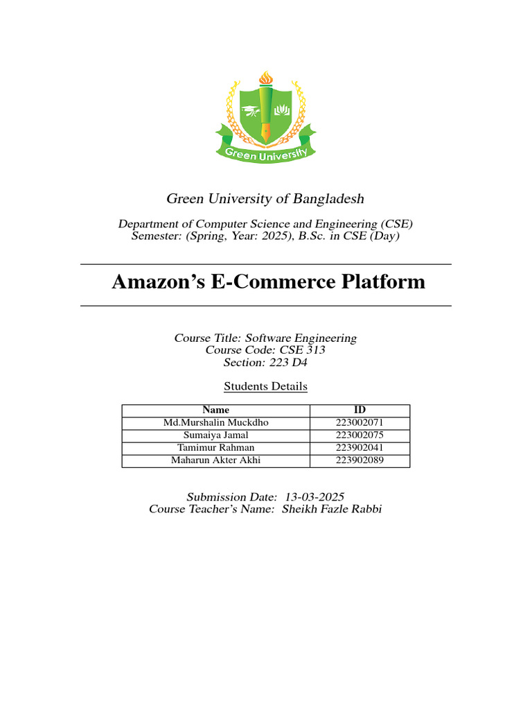Amazon E Commerce Platform Case Study Pdf Artificial Intelligence