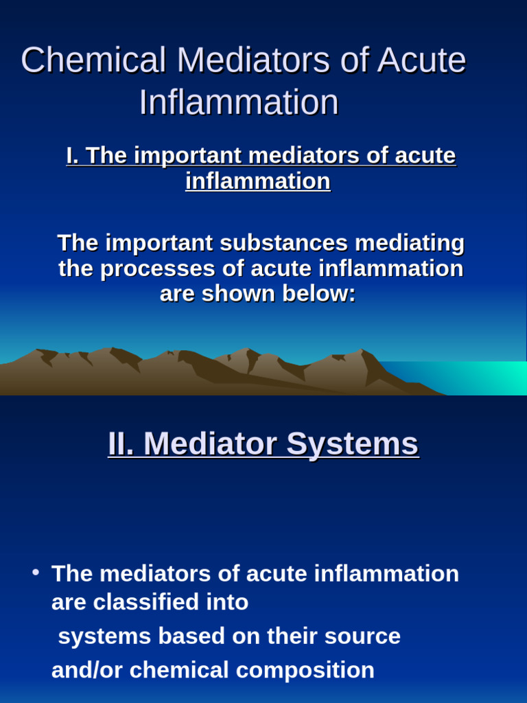 Chemical Mediators of Acute Inflammation | PDF | Complement System | Inflammation