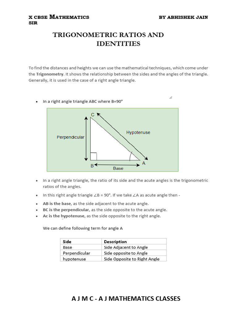 Trigonometry 1 | PDF | Trigonometry | Trigonometric Functions
