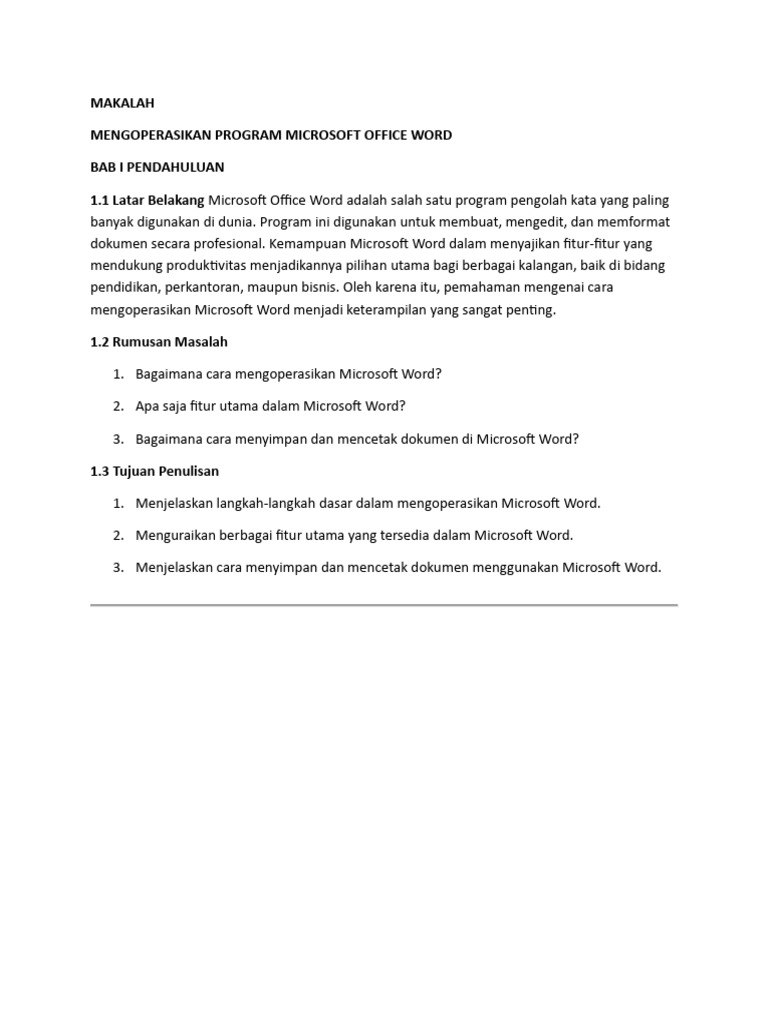 Panduan Mengoperasikan Microsoft Word | PDF