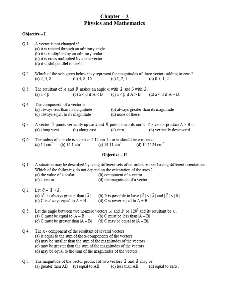 CT - Basic Mathematical Concepts - Basic Maths HC Verma - 27052020 - Basic - Maths - 11 | PDF ...