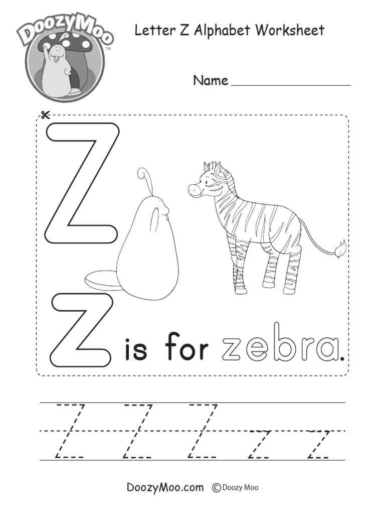 Https Doozymoo - Com PDF Alphabet-Book Letter-z-Alphabet-Activity ...