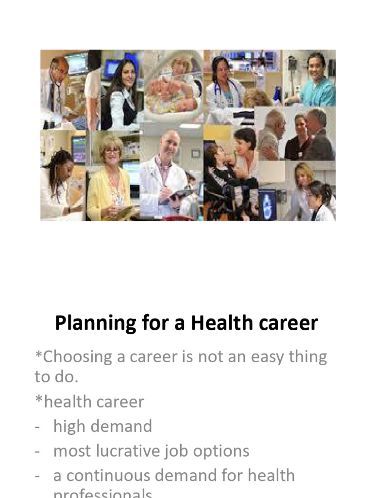 Planning For A Health Career | PDF | Substance Abuse | Health Care