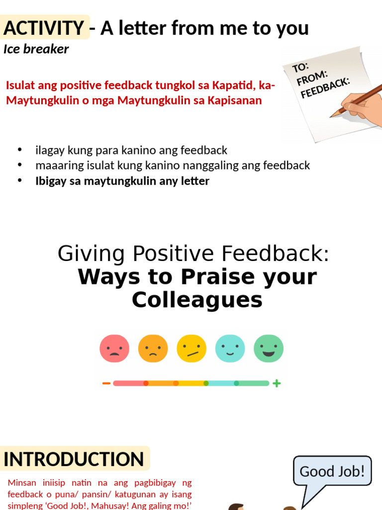Giving Positive Feedback (With Exp | PDF