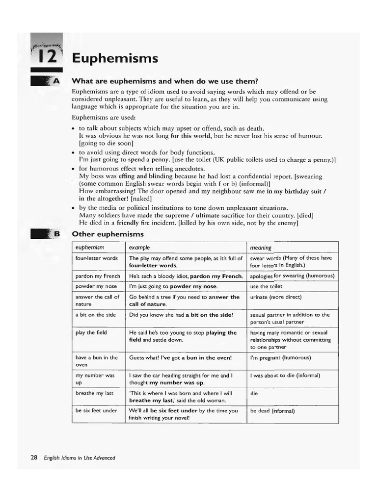 Euphemisms | PDF