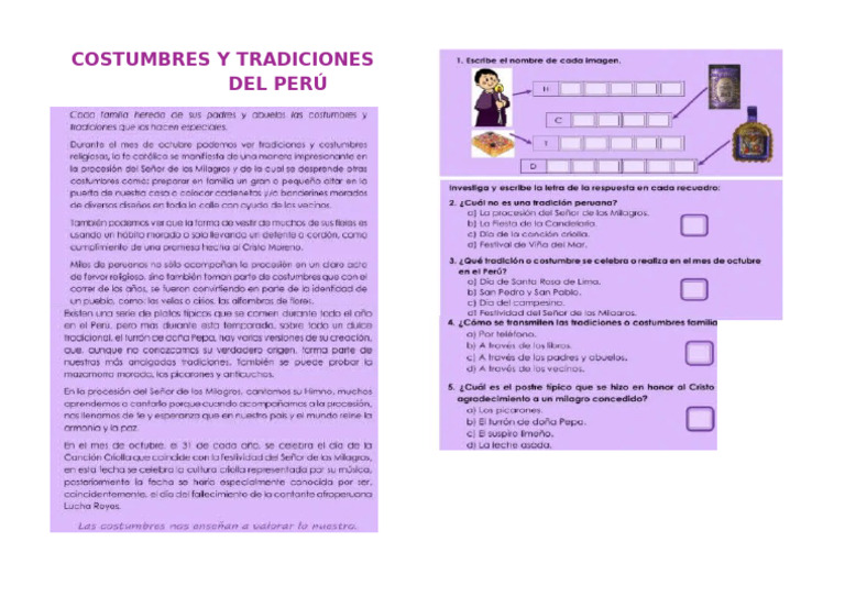 COSTUMBRES Y TRADICIONES | PDF