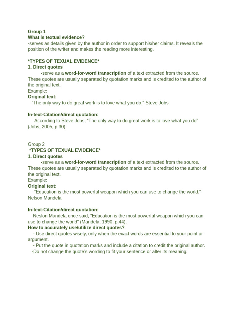 Understanding Textual Evidence Types | PDF | Pride And Prejudice