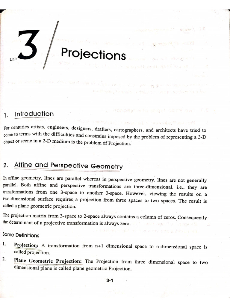 M1 3(Projections) | PDF