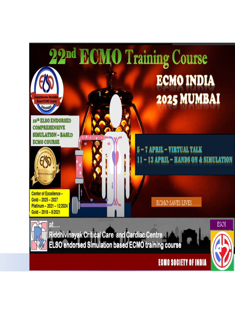 ECMO India 2025 Brochure April | PDF | Intensive Care Medicine | Clinical Medicine