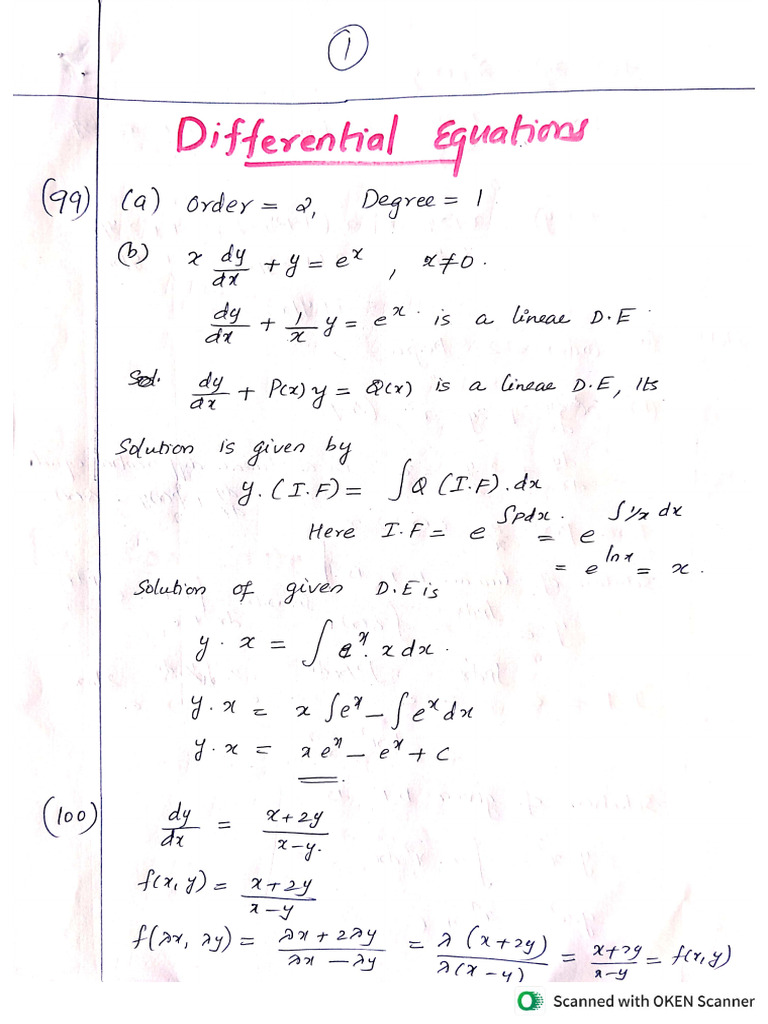 Differential Equation | PDF