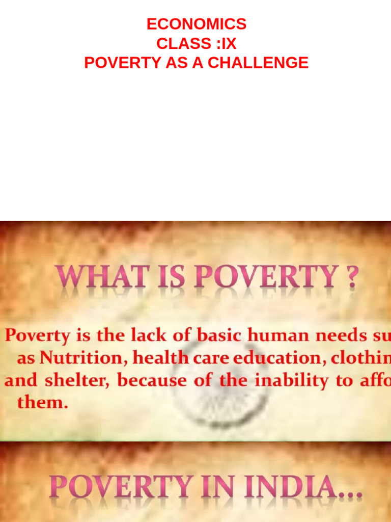 Ch-3 Poverty As A Challange Facing India 2 | PDF